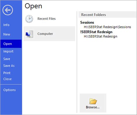 File Tab Controls Openpng — Seerstat Help System