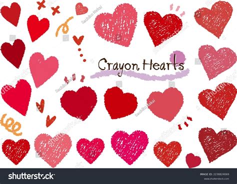 Red Heart Drawn Crayons Icon Frame Stock Vector Royalty Free 2238824069 Shutterstock
