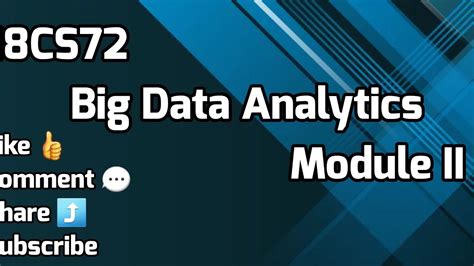 Big Data Analytics 18cs72 Module 2 Vtu 7th Sem Cseise Part 3 Youtube