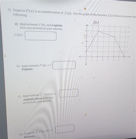 Solved 1 Let Gx∫ftdt Where F Is The Function Whose
