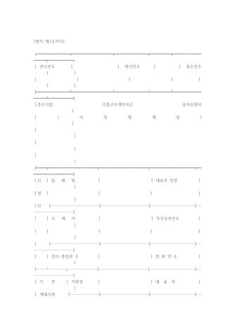 제1호서식 중소기업유통구조개선자금융자신청