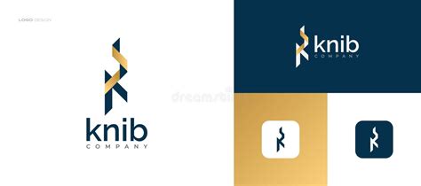 Abstract And Luxury Letter K Logo Design In Blue And Gold For Business