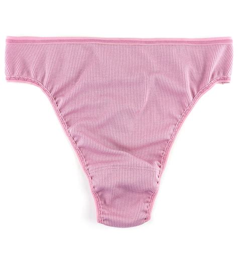 Hanky Panky Eco Rib High Cut Thong 671854 Feather