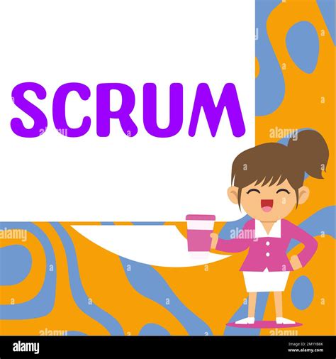 Conceptual Display Scrum Word Written On Handwriting As Distinct From Print Written Characters