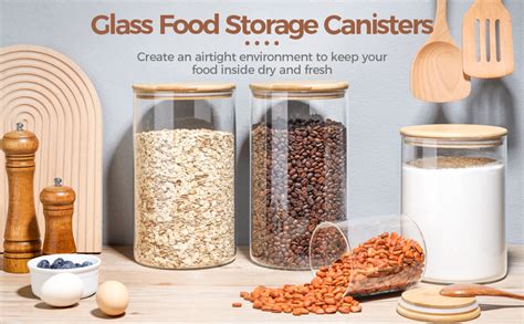 Comsaf Glass Jar With Airtight Lid 128fl Oz3 Liter