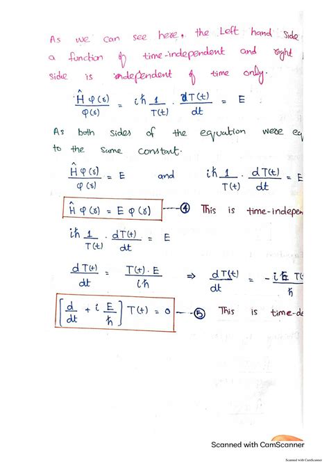 Solution Schrodinger Wave Equation For Time Dependent And Independent