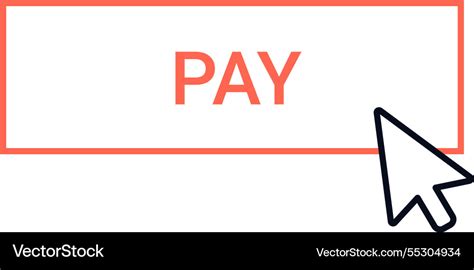 Mouse Cursor Clicking An Orange Pay Button Vector Image
