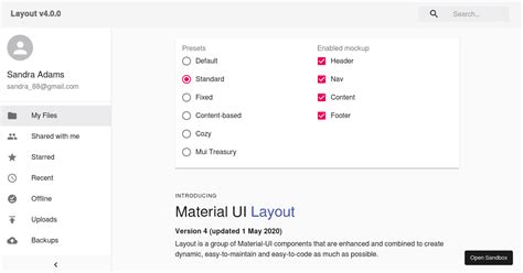 Material Ui Layout Forked Codesandbox