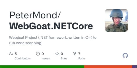 GitHub PeterMond WebGoat NETCore Webgoat Project NET Framework