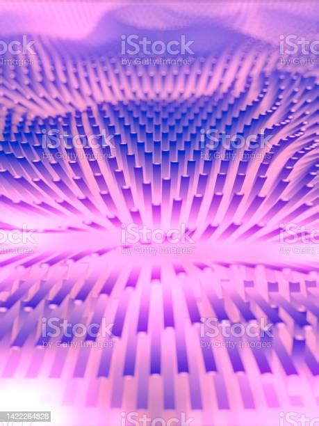 네온 색상 기하학적 모양의 물결 모양의 배경 현대 미술3d 디지털 일러스트 렌더링 접사 촬영에 대한 스톡 사진 및 기타 이미지 접사 촬영 테크놀로지 0명 Istock