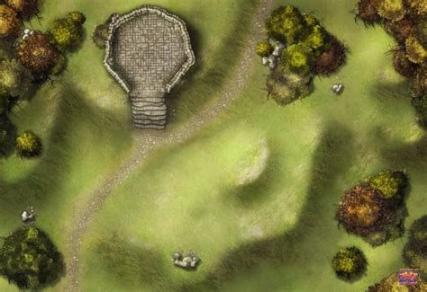 Battlemap Watchtower In The Hills An A1 Printable Map Also Ready