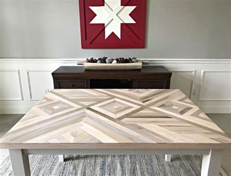 Beautiful Diy Geometric Wood Table Top Design Steps And Video Abbotts At Home