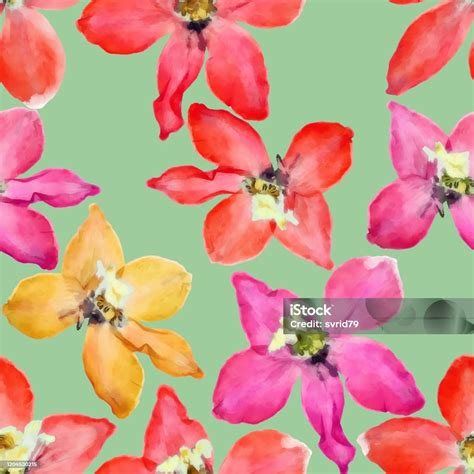 델피니움 라크스푸르 일러스트 꽃의 질감 연속 복제를 위한 원활한 패턴 꽃 배경 섬유 면 직물 사진 콜라주 벽지에 사용하기 위해 커버 0명에 대한 스톡 사진 및 기타 이미지