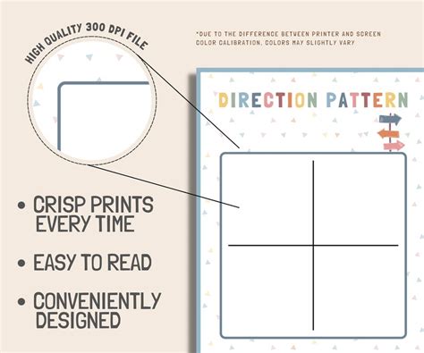 Direction Pattern Activity Fine Motor Skills Game For Etsy