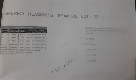 Solved Numerical Reasoning Practice Test 5