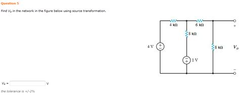 Solved Find V0 In The Network In The Figure Below Using