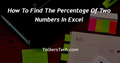 How To Find The Percentage Decrease Of Two Numbers In Excel Printable Forms Free Online