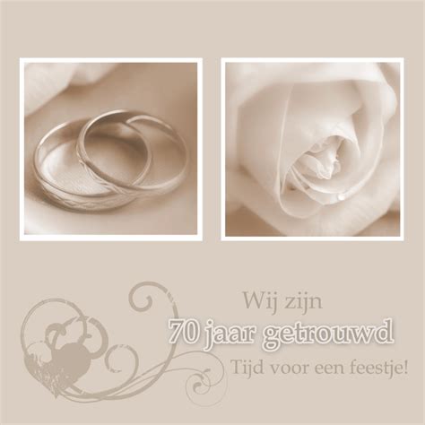 Uitnodiging 70 Jaar Getrouwd Uitnodigingen Kaartje2go
