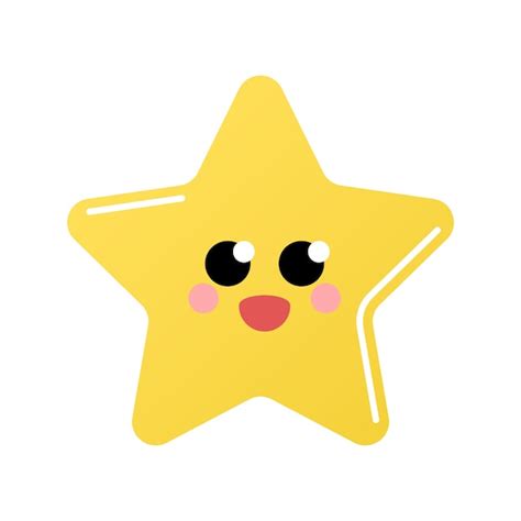 이모티콘 귀여운 별 프리미엄 벡터
