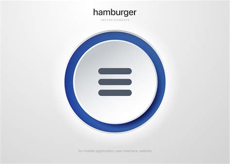 Premium Vector 3d Website Navigation Hamburger Menu Icon Push Button Website And Mobile App
