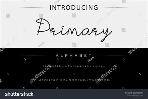 Primary Bold Script Alphabets Vector Font Stock Vector Royalty Free