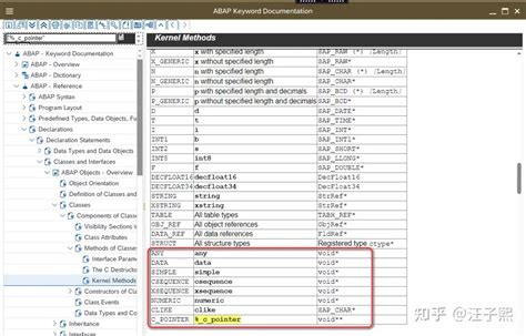 Sap Abap 里的隐藏数据类型：cpointer 知乎