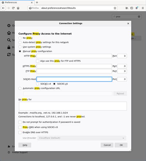Firefox Not Allowing Socks Proxy Ask Ubuntu