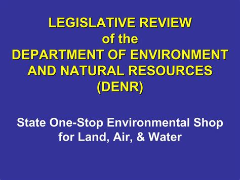 DENR Overview