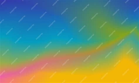 아름다운 노란색 빨간색과 파란색 그라데이션 배경 부드럽고 부드러운 질감 프리미엄 벡터