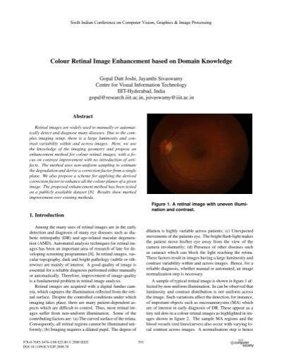 Colour Retinal Image Enhancement Based On Domain Cvit