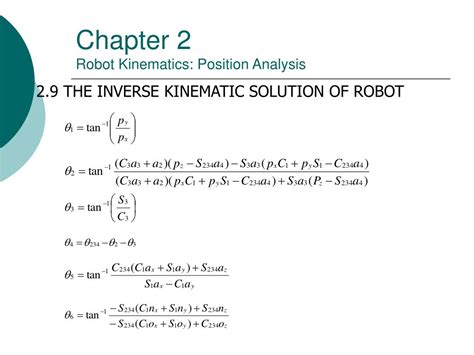 PPT Chapter Robot Kinematics Position Analysis PowerPoint