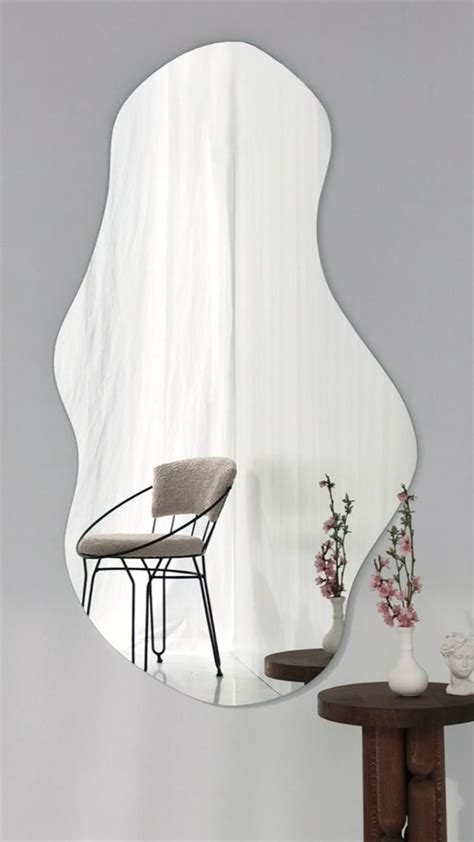 Asymmetric Mirror Irregular Mirror Minimalist Home Decor Handmade Wall Mirror