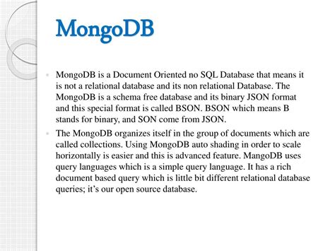 Ppt Mongodb Ppt Download Online Free Powerpoint Presentation Free