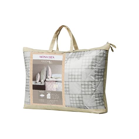 Одеяло Mona Liza SL Chalet Climat Control евро тик серый/олива 539939/2 ...