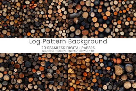 Log Pattern Background Digital Paper Graphic By Mettodigitalpaperart · Creative Fabrica