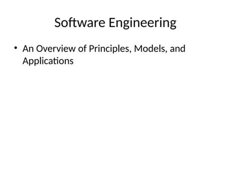 Software Engineering Presentation Power Point Ppt