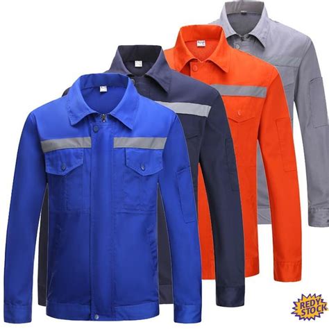 【ready Stock】ppe Baju Safety Jacket Long Sleeve Men Women