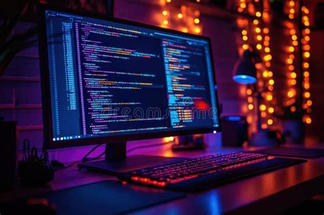 A Remote Desktop Protocol Rdp Connection On A Computer Screen Modern And Technical Stock