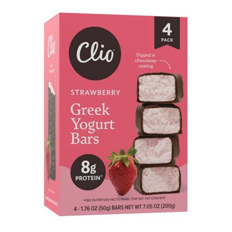 Clio Strawberry Greek Yogurt Bars 176 Oz Delivery Or Pickup Near Me