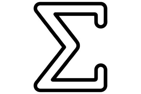 Sum Symbol Outline Icon Vector Graphic By Mrmarcom · Creative Fabrica