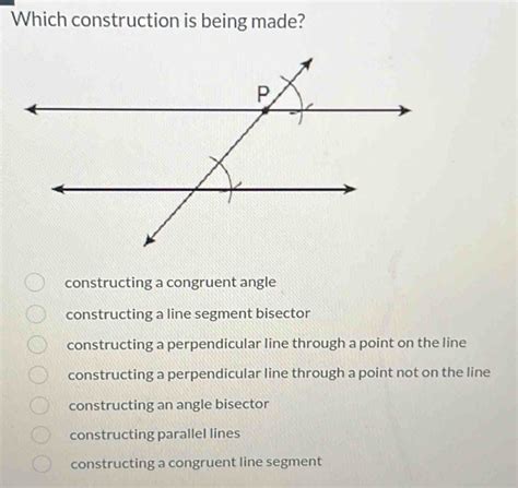 Which Construction Is Being Made Constructing A Congruent Angle