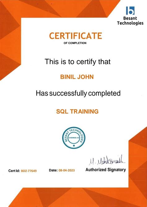 Sql Certification Dataanalysis Datascience Besanttechnologies