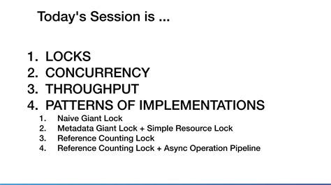 lock concurrency and throughput of exclusive operations ppt