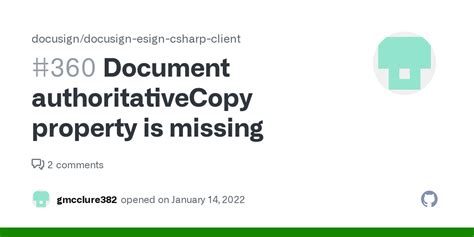 Document Authoritativecopy Property Is Missing · Issue 360 · Docusign