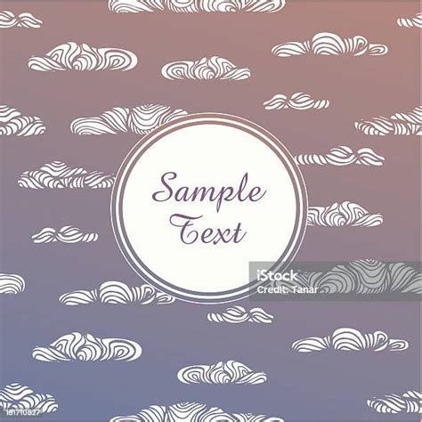 배경 관상용 꼬불꼬불한 클라우드 및 라운드 텍스트 프페임 0명에 대한 스톡 벡터 아트 및 기타 이미지 0명 벡터 복고풍 Istock