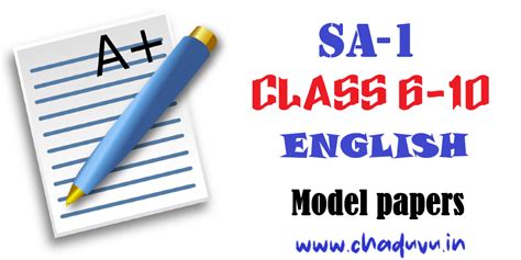 Sa 1 Class 6 10 English Model Papers