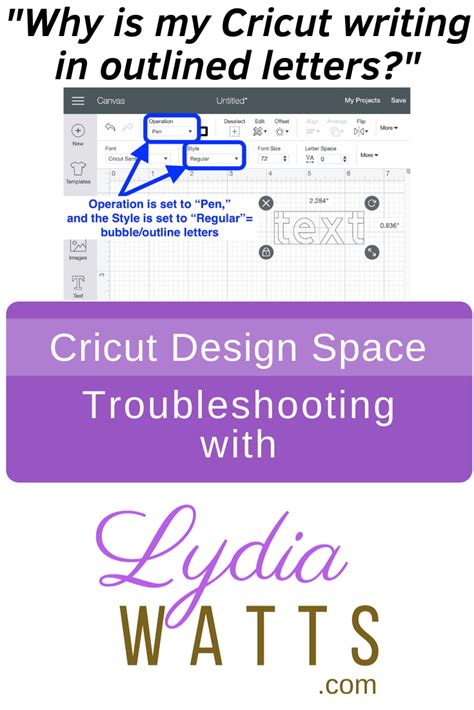 Why Is My Cricut Writing In Outlined Letters Lydia Watts