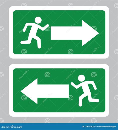 Emergency Exit Symbol Vector Illustration CartoonDealer Com 139067870