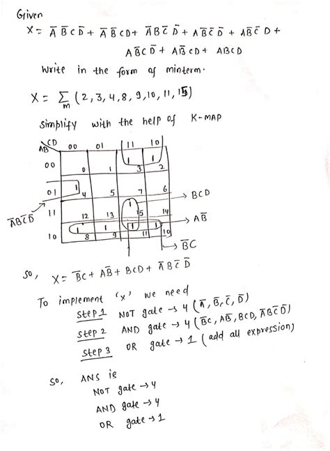 Solved For The Following Boolean Expression Specify The Number And