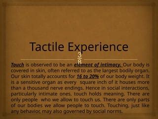 Tactile Experience Winge Report Ppt About Crimex PPTX